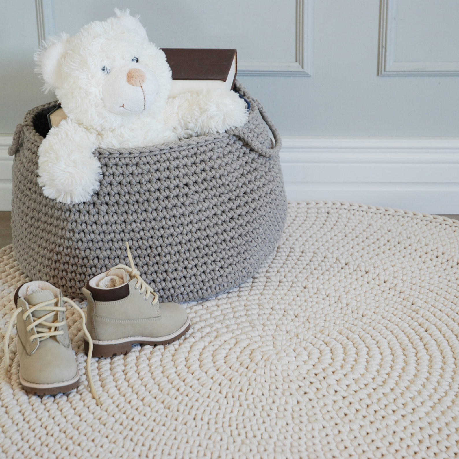 Round Nursery Rug Neutral Nursery Décor Neutral Rug Round - Etsy UK