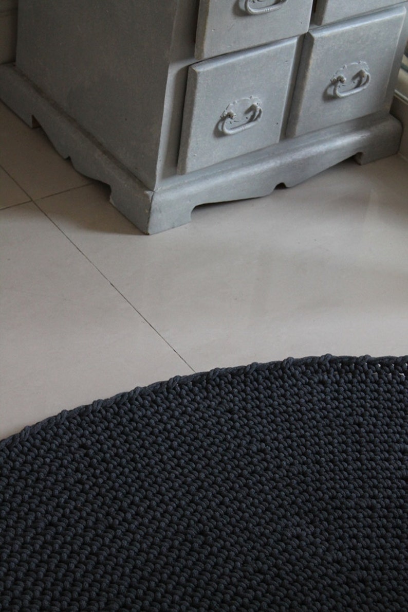 Round Neutral Rug Crochet Décor Neutral Rug Round Crochet | Etsy