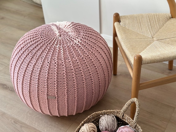 Large knitted footstool store