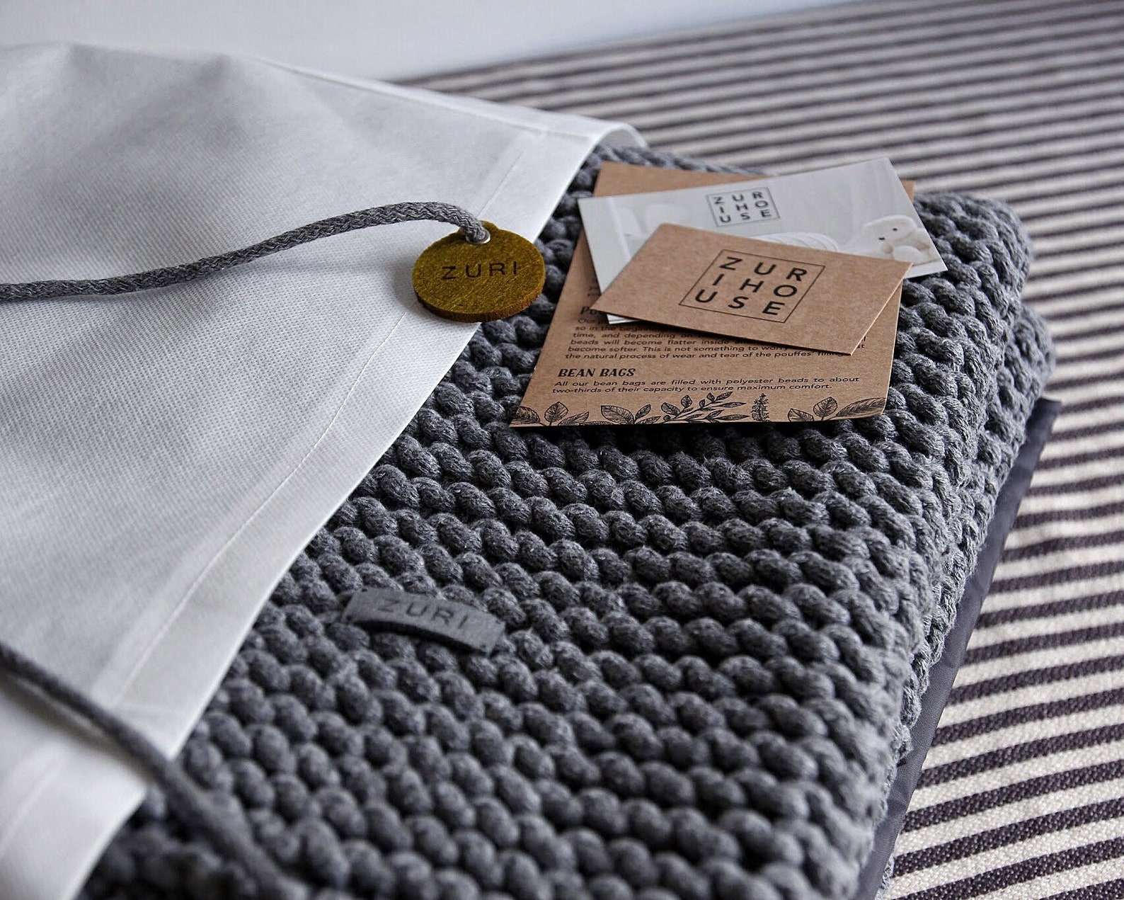 Knitted Bean Bag Chair Cover Ecru Beanbag Chair Cover Kids | Etsy