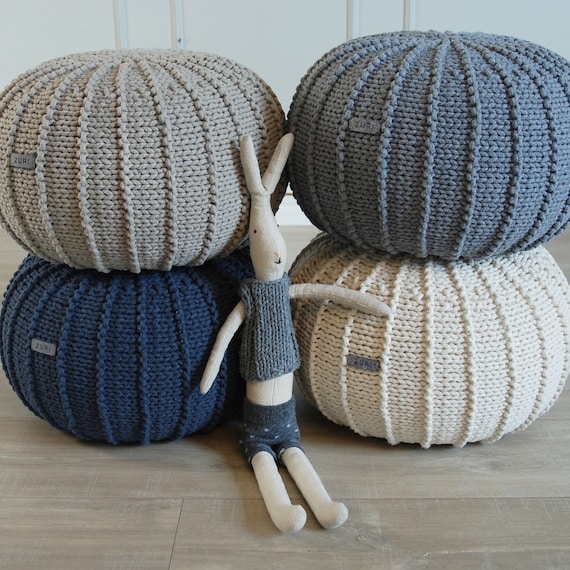 Small knitted pouffe store
