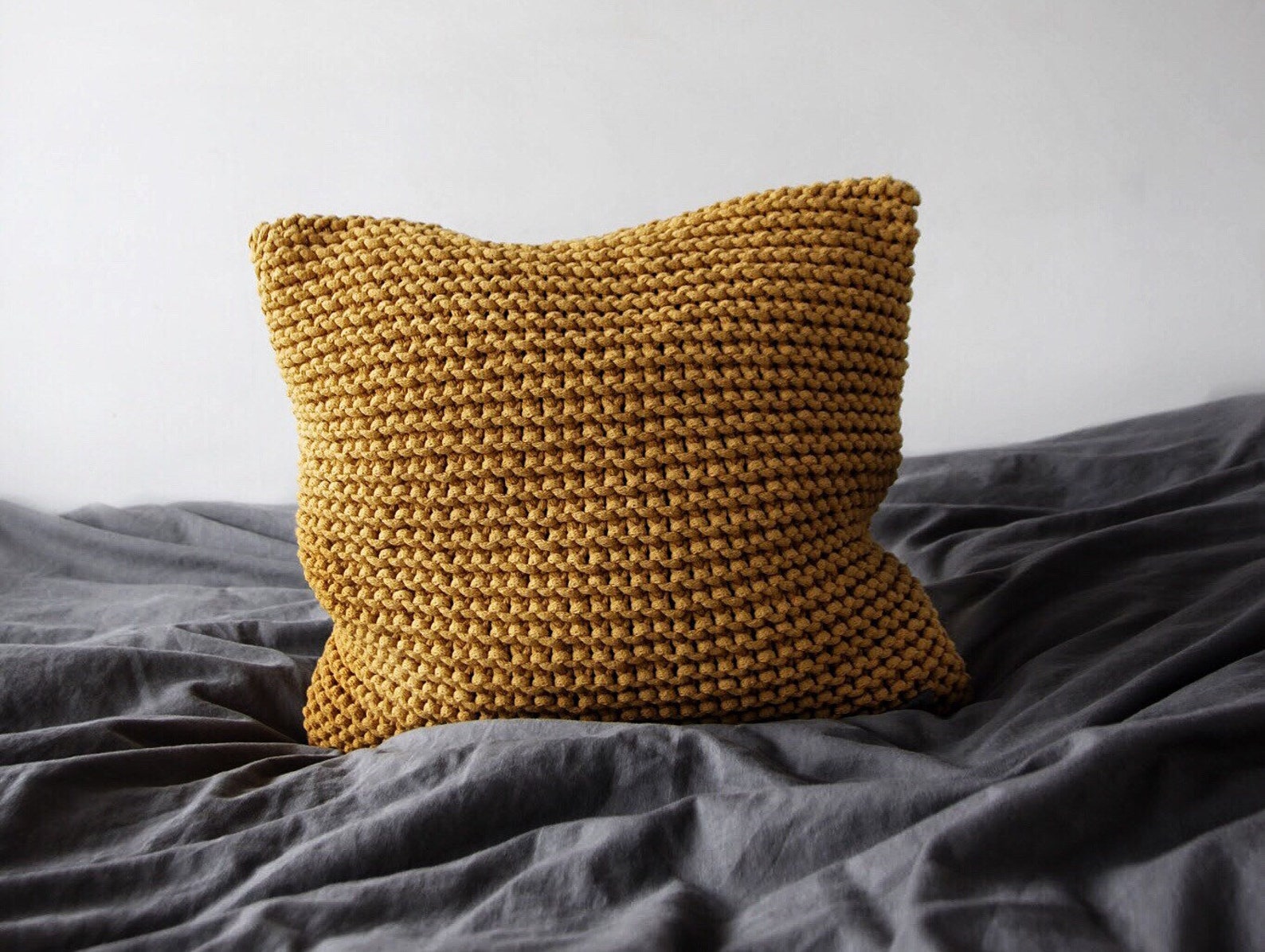 Chunky Knit Cushion Chunky Knit Throw Pillow Knitted Cusion - Etsy