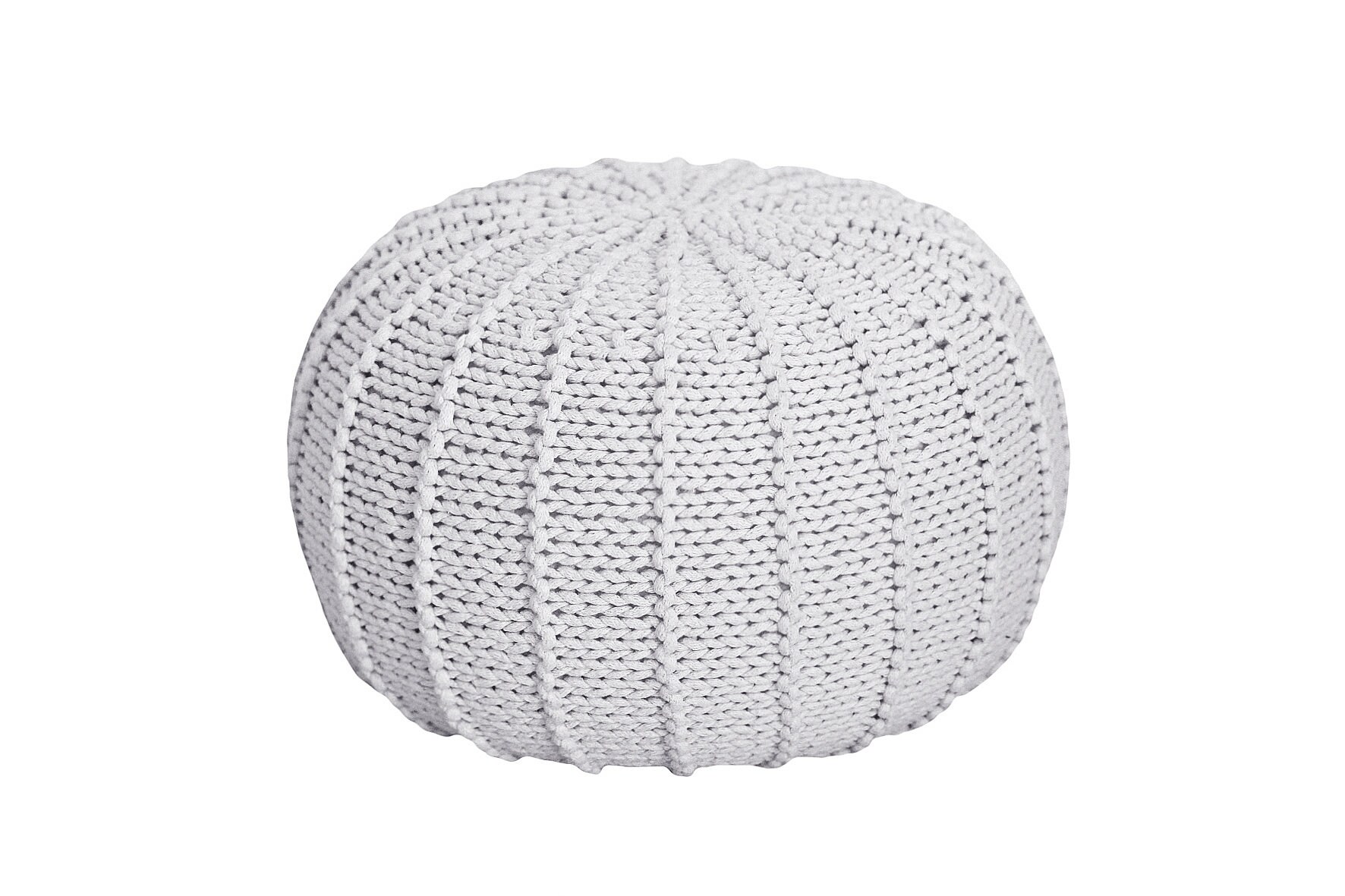 Kids Knitted Footstool Crochet Pouf Ottoman Grey Knitted - Etsy