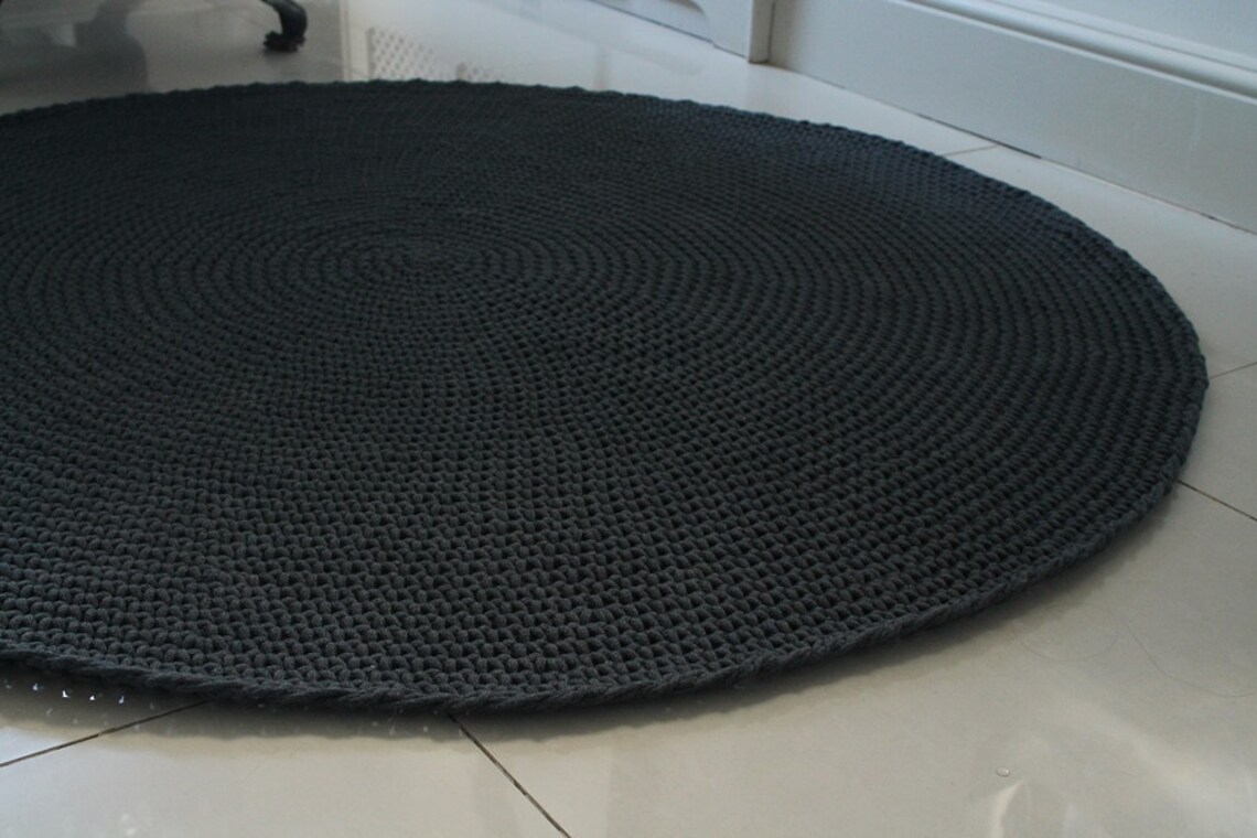Round Neutral Rug Crochet Décor Neutral Rug Round Crochet - Etsy