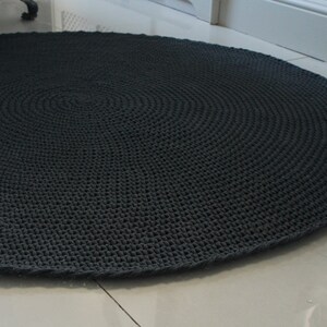 Round Neutral Rug, Crochet Décor Neutral Rug, Round Crochet Rug for ...
