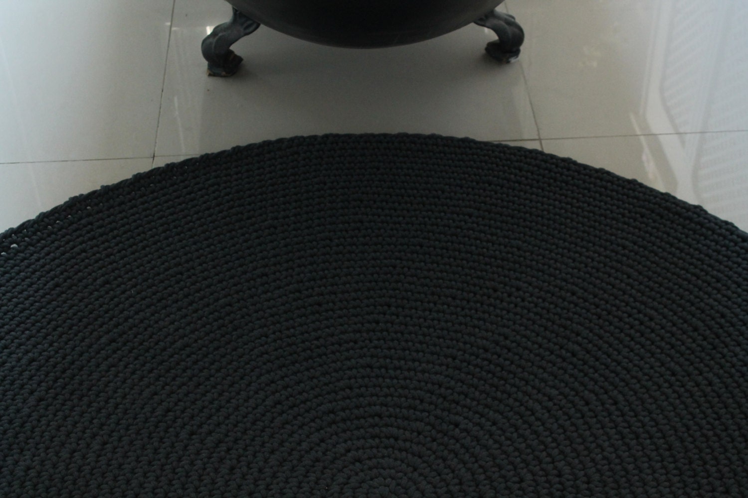 Round Neutral Rug Crochet Décor Neutral Rug Round Crochet | Etsy