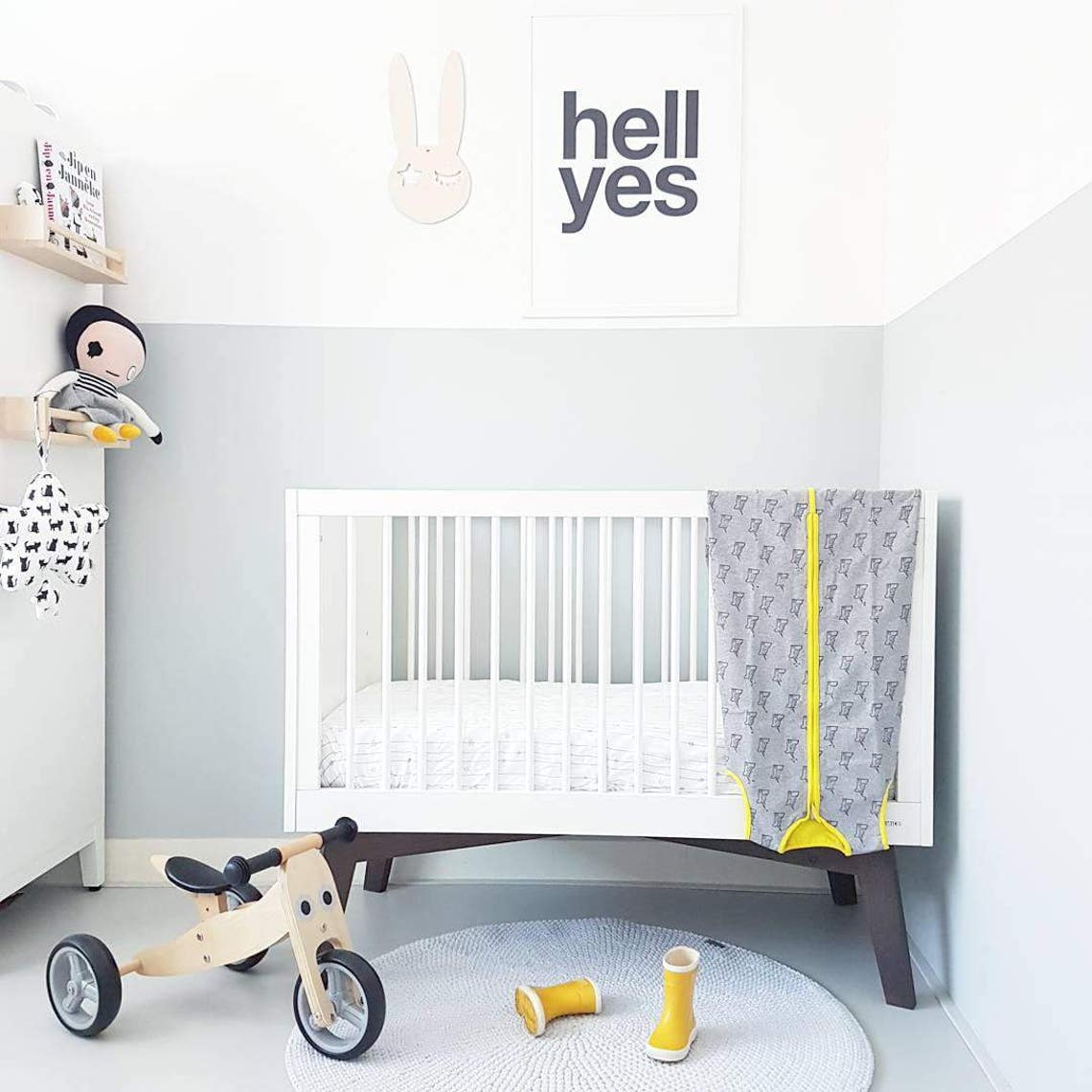 Crochet Round Nursery Rug Grey Crochet Rug Neutral Nursery - Etsy