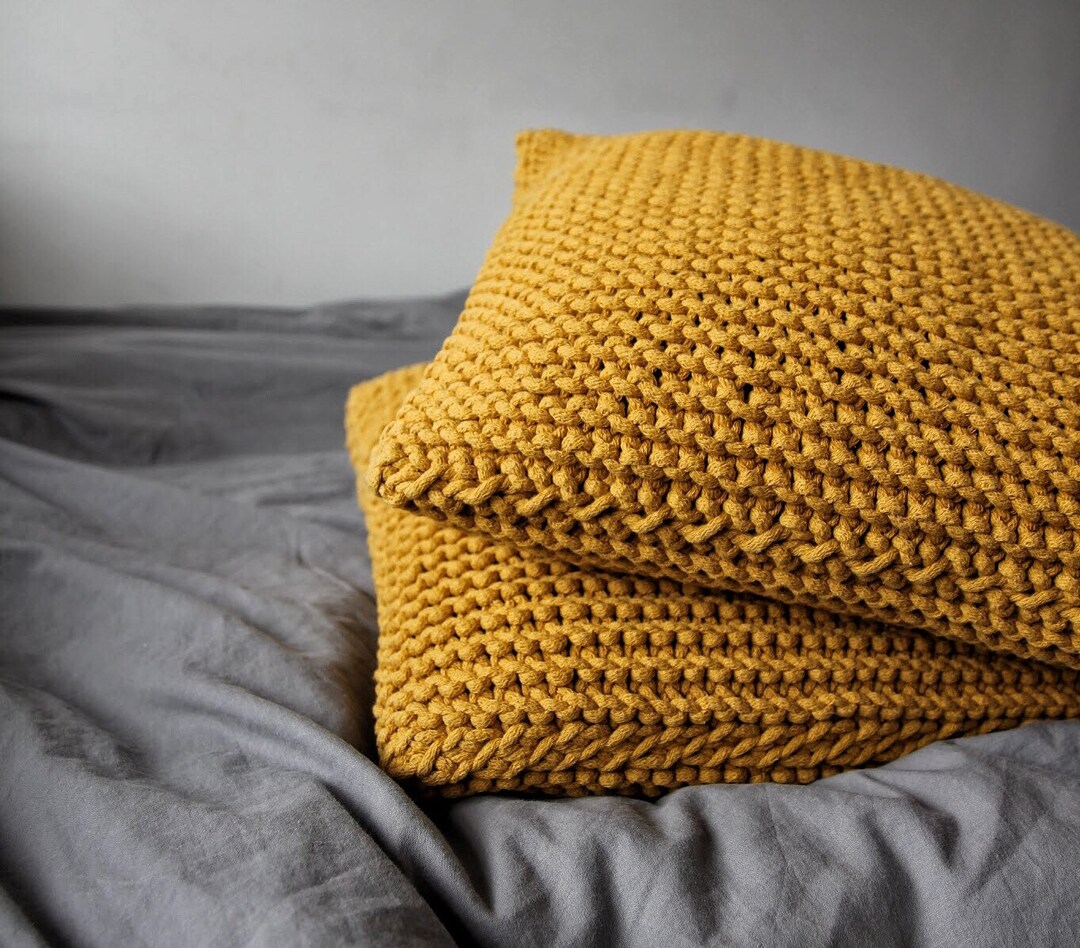 Chunky Knit Cushions | 27 Colours | Chunky Knit Throw Pillows, Knitted ...
