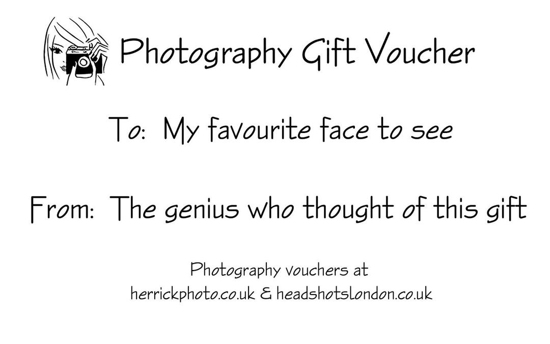 Photography Gift Voucher – Headshot or Portrait Session in North London ...