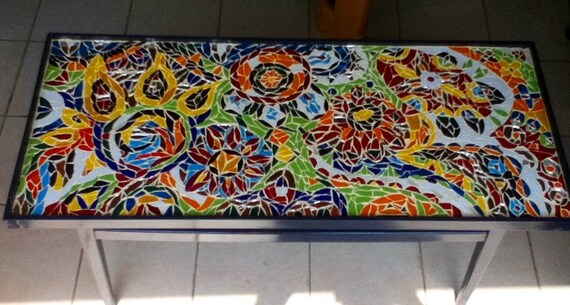 Items similar to Stained Glass Tabletop on Etsy