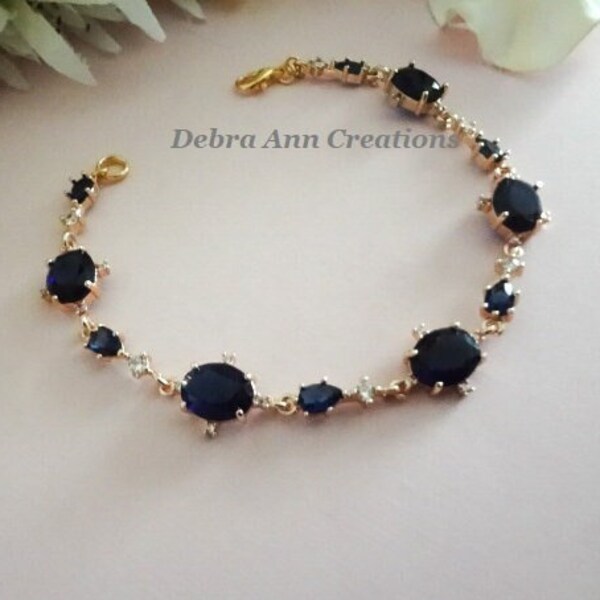 Dark Blue Bracelet - Etsy