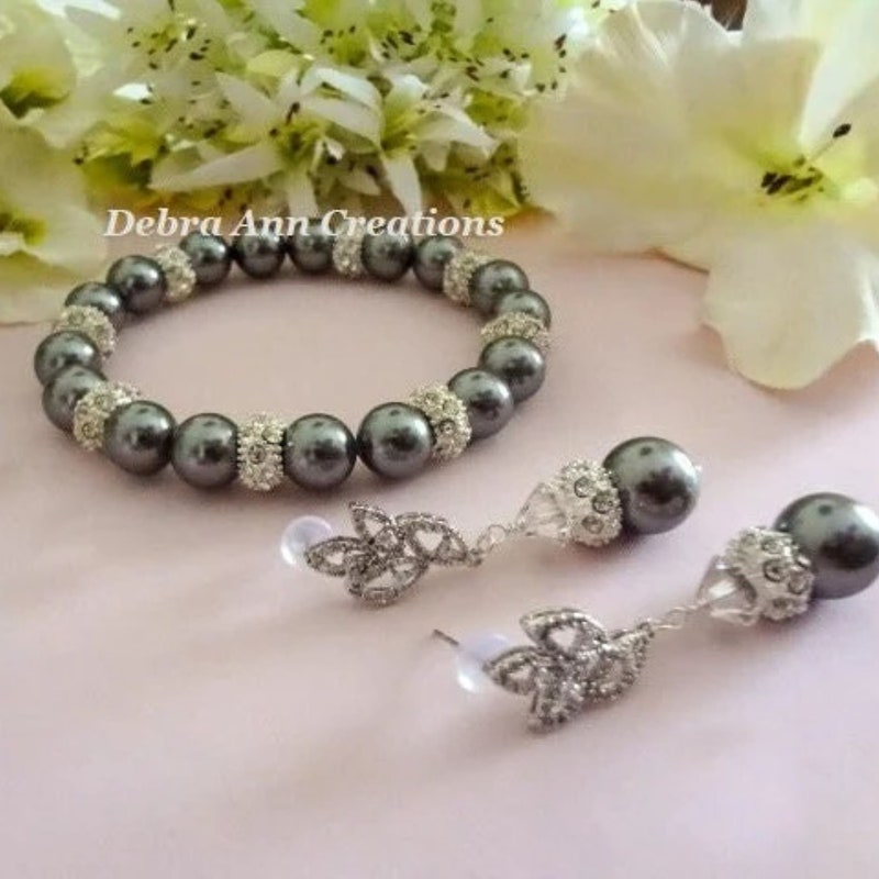 Grey Wedding Jewelry - Etsy