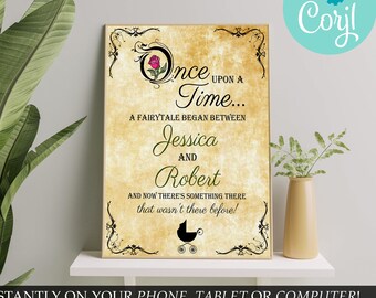 Once Upon A Time Printable Sign Instant Download 8x10 - Etsy