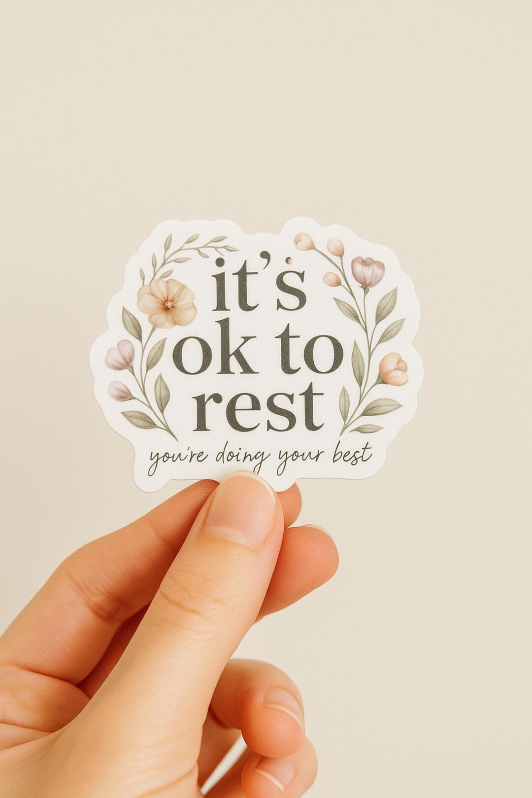 It's Ok to Rest Sticker | Low-energy Affirmations, Compassion ...