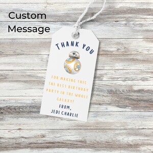 Star Wars Inspired Birthday Thank You Tags | Printable Favor Tags ...