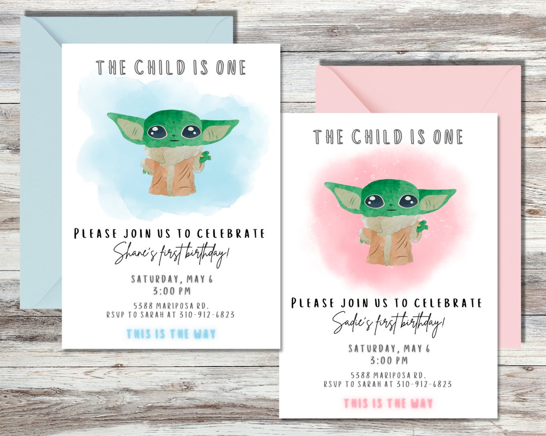 Star Wars Inspired Birthday Invitation Star Wars 1st Birthday Invite ...