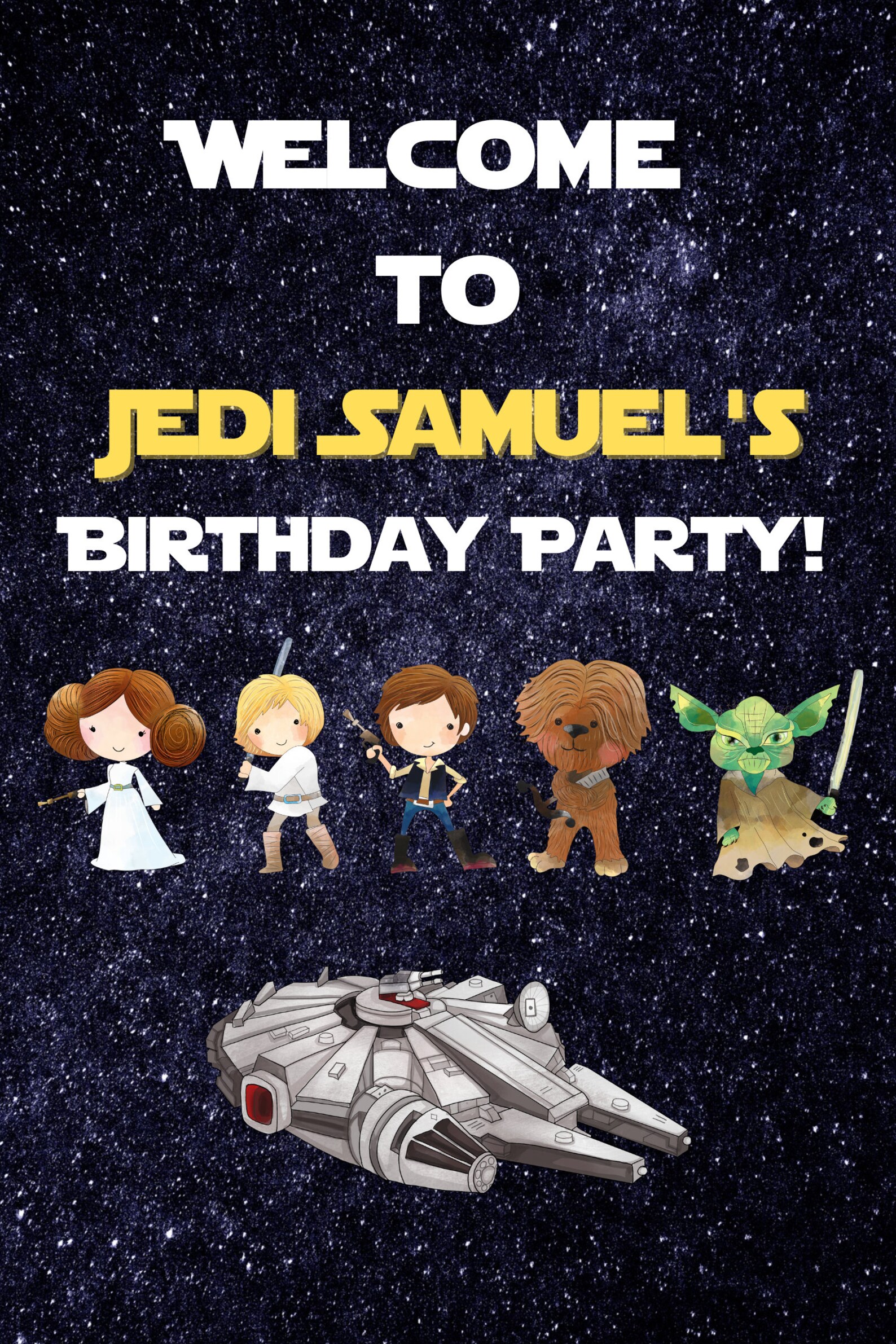 Star Wars Inspired Birthday Party Welcome Sign Star Wars - Etsy