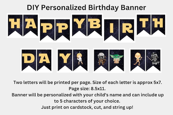 Star Wars Printable Birthday Banner Free Printable Star Wars Party