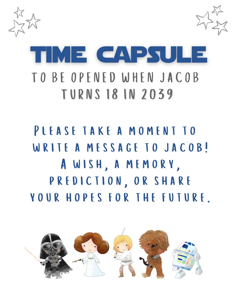 Star Wars Inspired Time Capsule 1st Birthday | Star Wars Party Decor ...