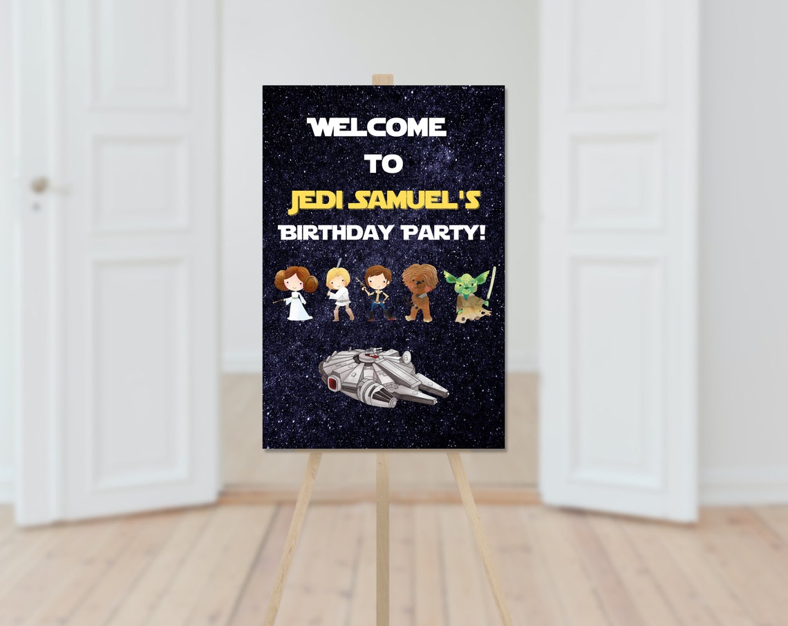 Star Wars Inspired Birthday Party Welcome Sign Star Wars - Etsy