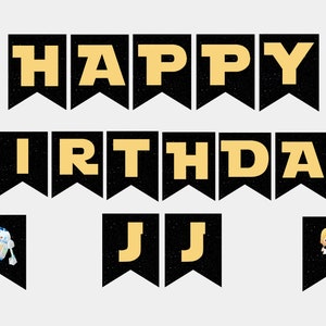 Star Wars Inspired Birthday Banner | DIY Printable Birthday Banner ...