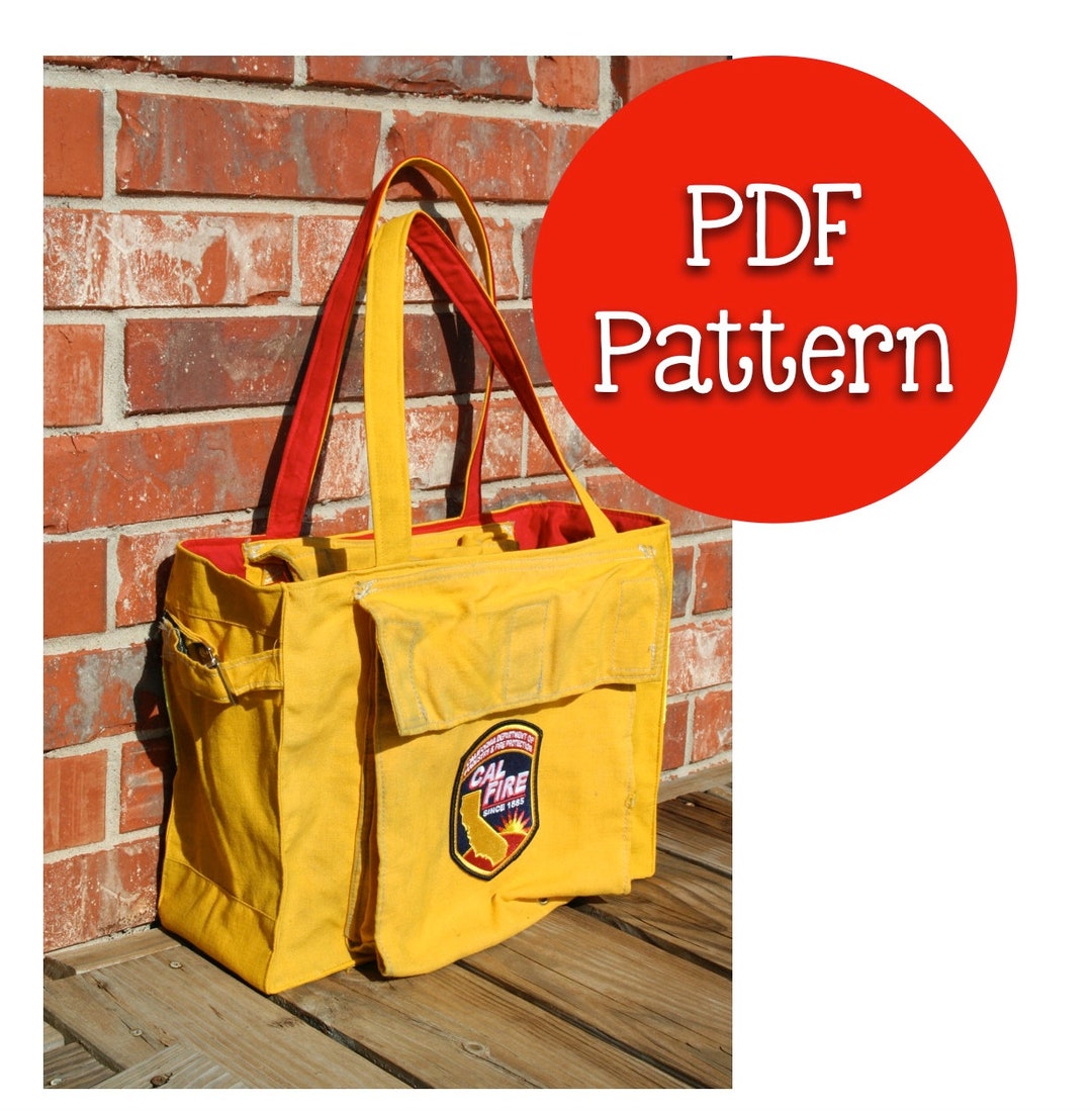 Fire Fighter Uniform Purse Pattern PDF Download Turnout Gear Tote Bag ...