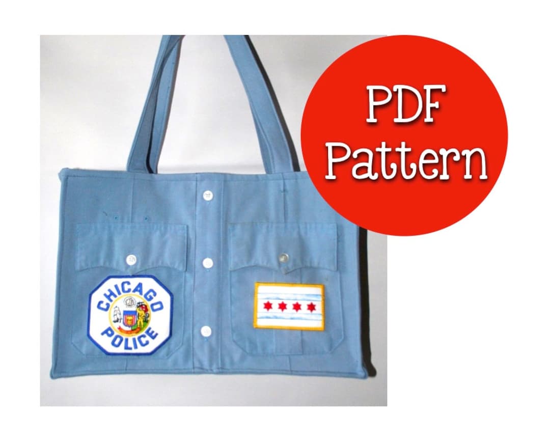 Police Uniform Purse Pattern PDF Download Officer Tote Bag Pattern ...