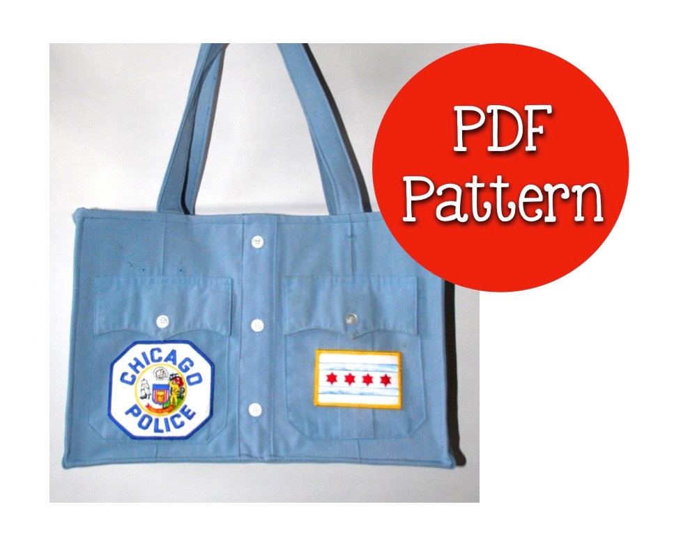Police Uniform Purse Pattern PDF Download Officer Tote Bag Pattern ...