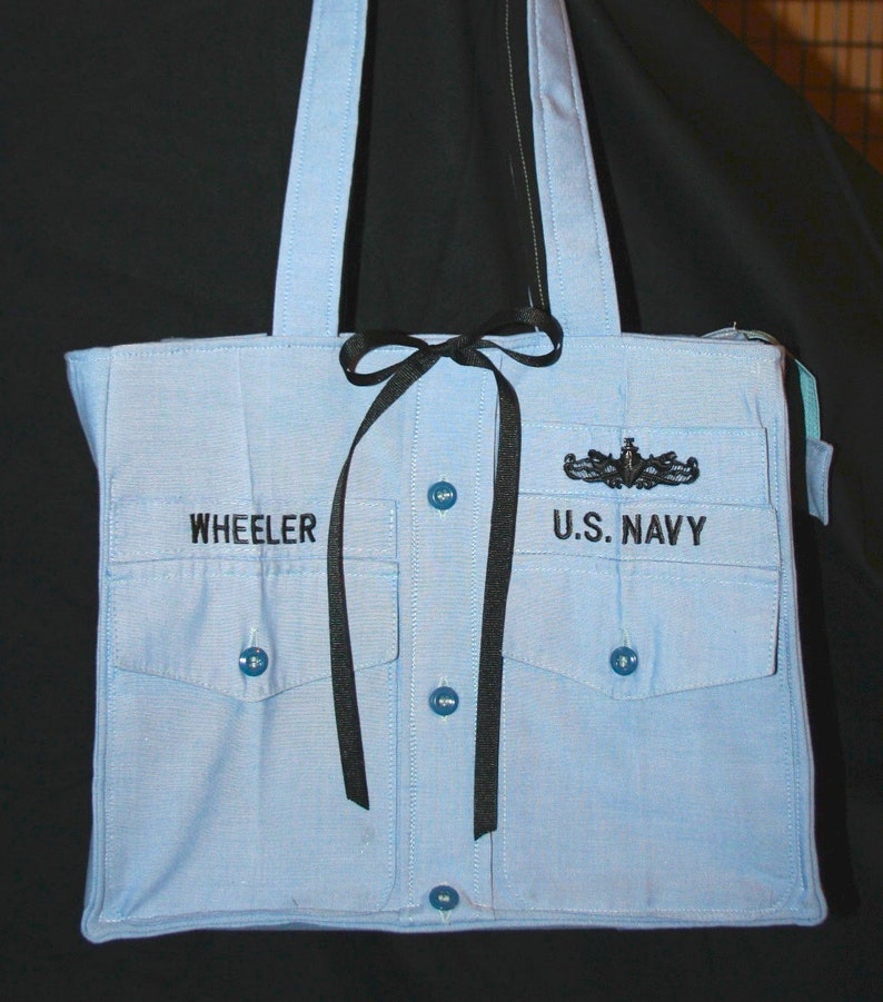 Navy Uniform Purse Pattern PDF Download NWU Tote Bag Pattern Upcycled ...