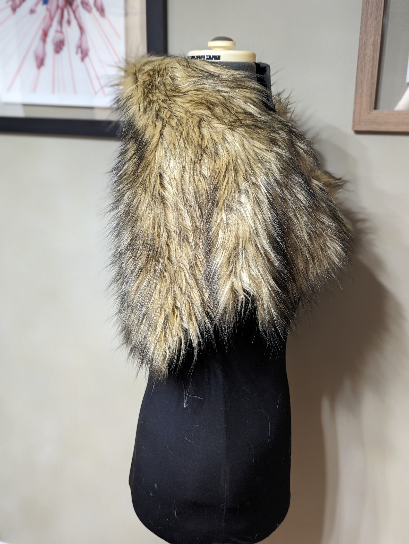 Viking Fur Mantle, Viking Cloak, Fur Caplet, Viking Cosplay, Faux Fur ...