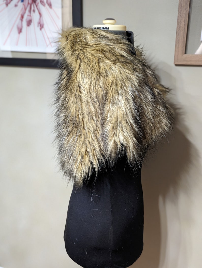Viking Fur Mantle, Viking Cloak, Fur Caplet, Viking Cosplay, Faux Fur ...