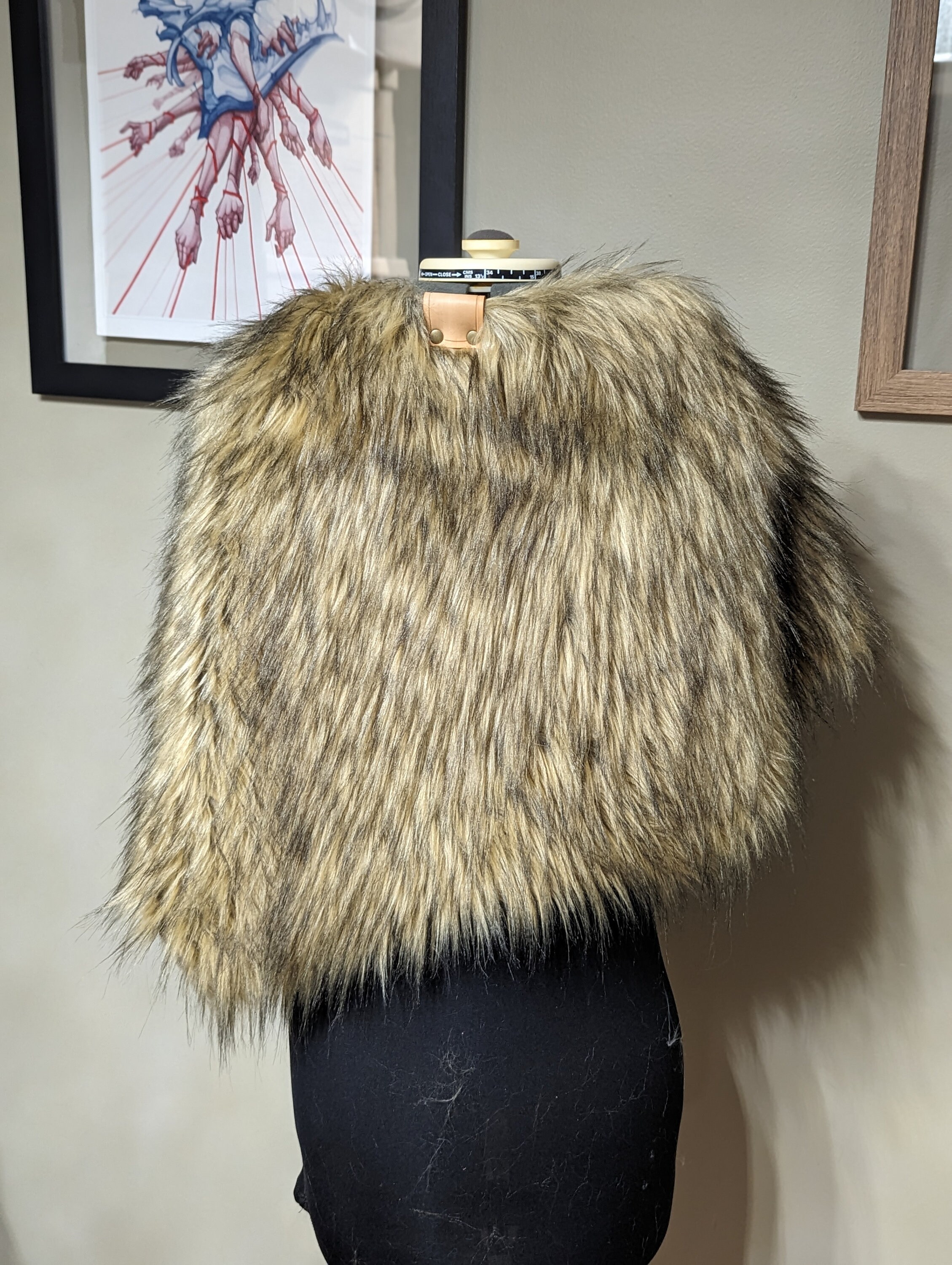 Viking Fur Mantle, Viking Cloak, Fur Caplet, Viking Cosplay, Faux Fur ...
