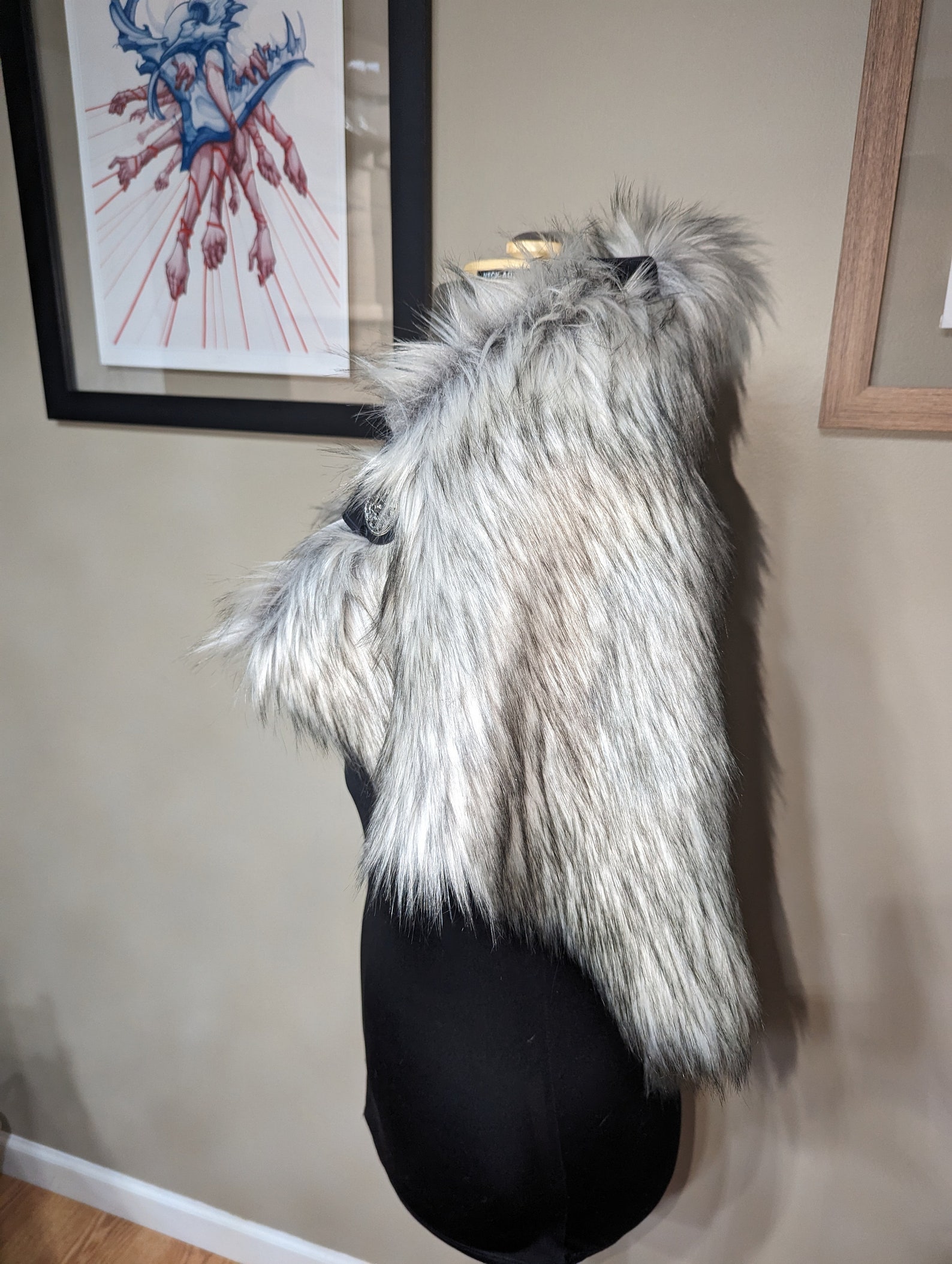 Viking Fur Mantle, Viking Cloak, Fur Caplet, Viking Cosplay, Faux Fur ...