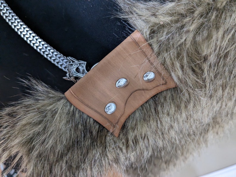 Viking Fur Mantle, Viking Cloak, Fur Caplet, Viking Cosplay, Faux Fur ...