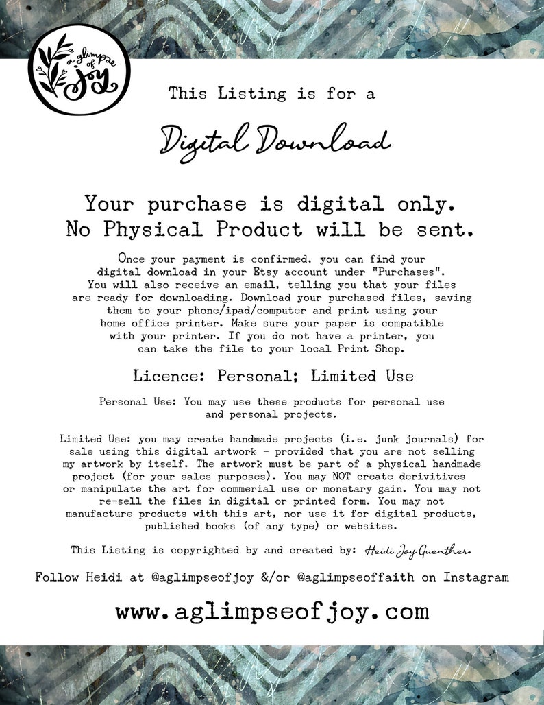 Elspeth: A Printable Art Set With One Page of Clip Art and One Page of ...