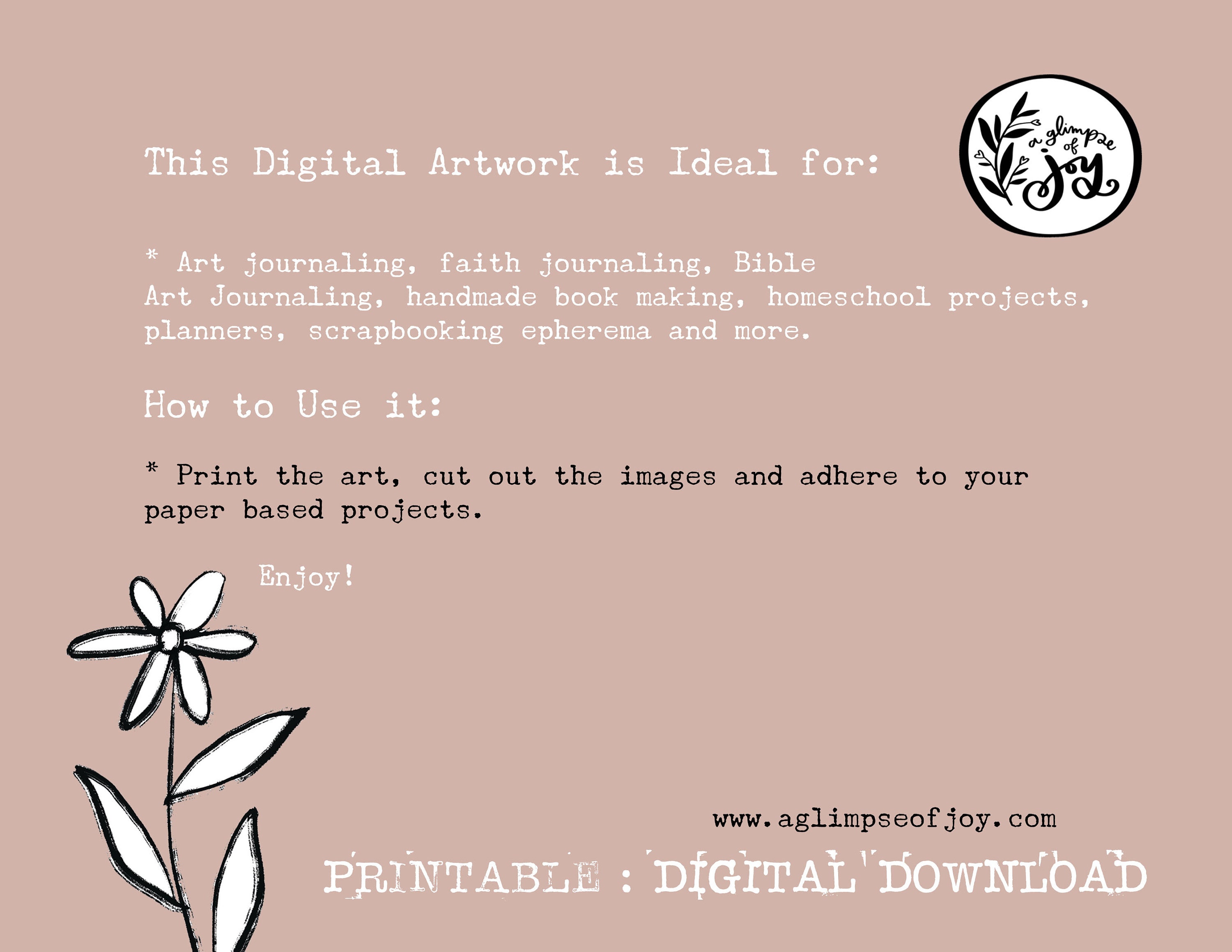 Printable DIY Stickers: Documented Words & Foliage (digital Download ...