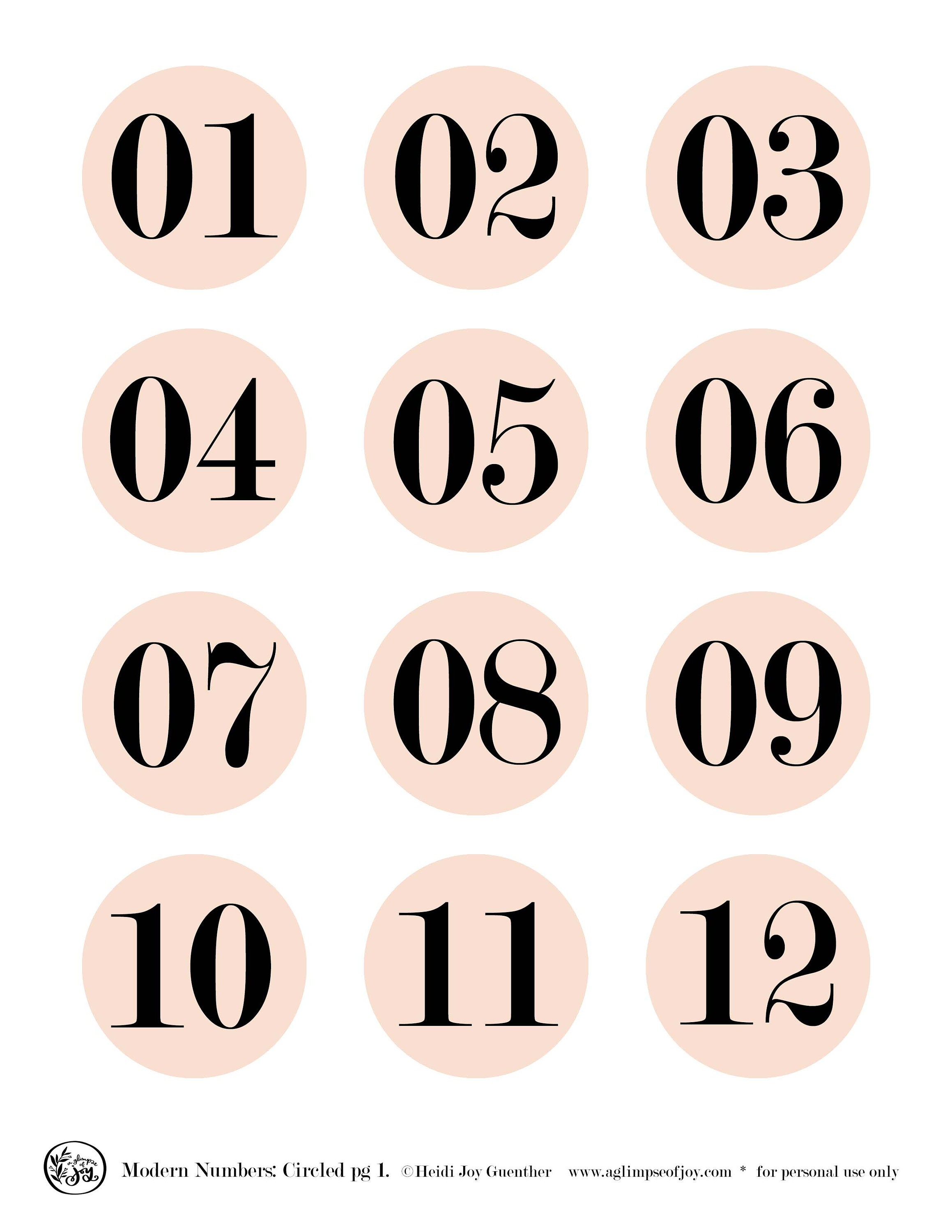 Creamy Calendar Numbers PRINTABLE: Ideal for Creating Advent Calendars ...