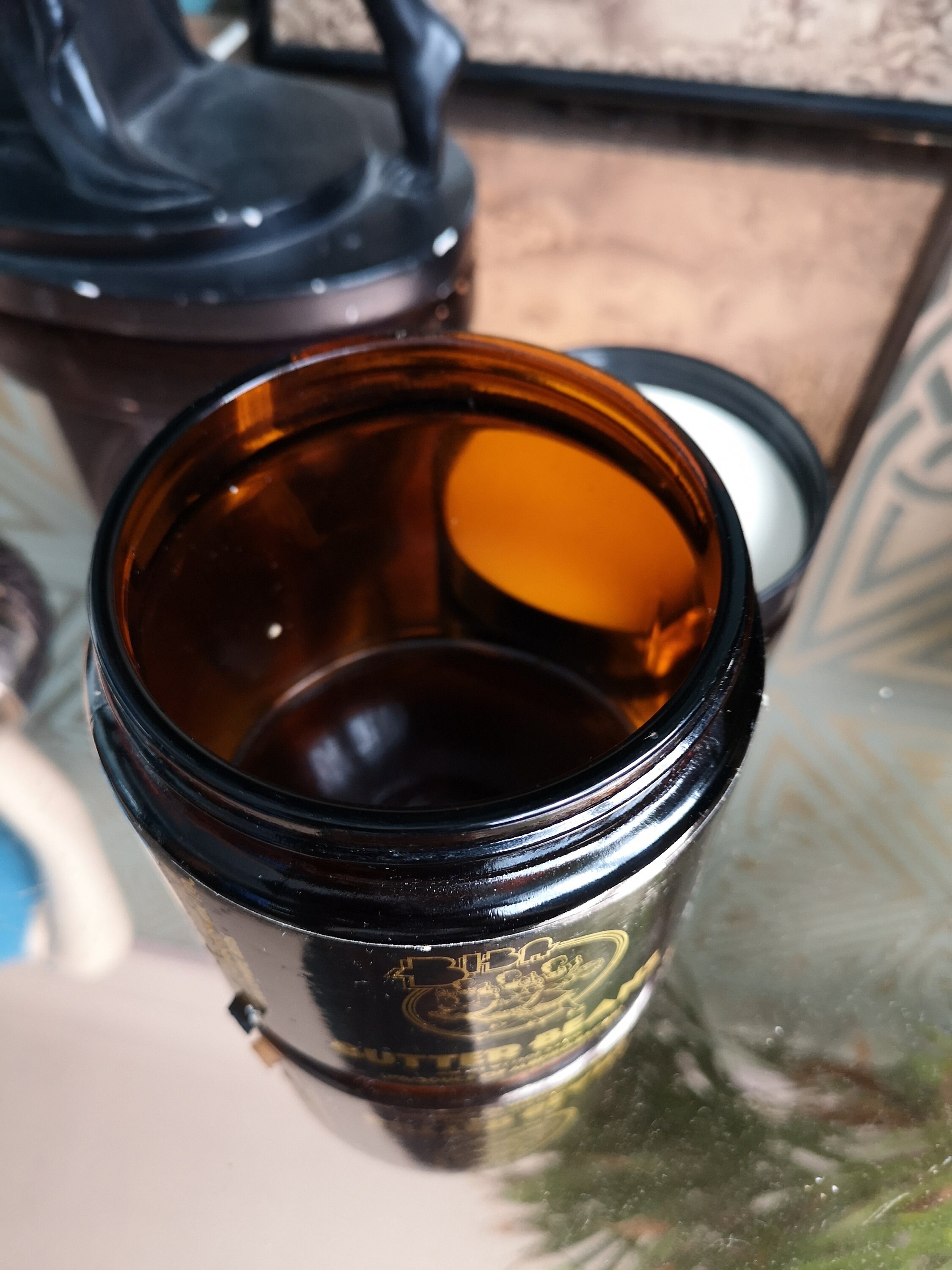 Original 1970s Biba Large Amber Glass Jar Of Butter Beans - Good ...