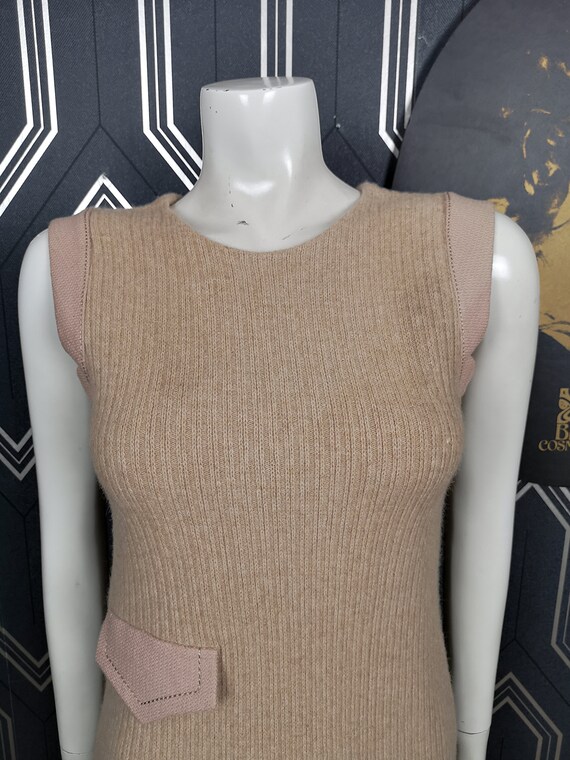 Original 1960's Ribbed Knit Micro Mini Dress Possibly… - Gem