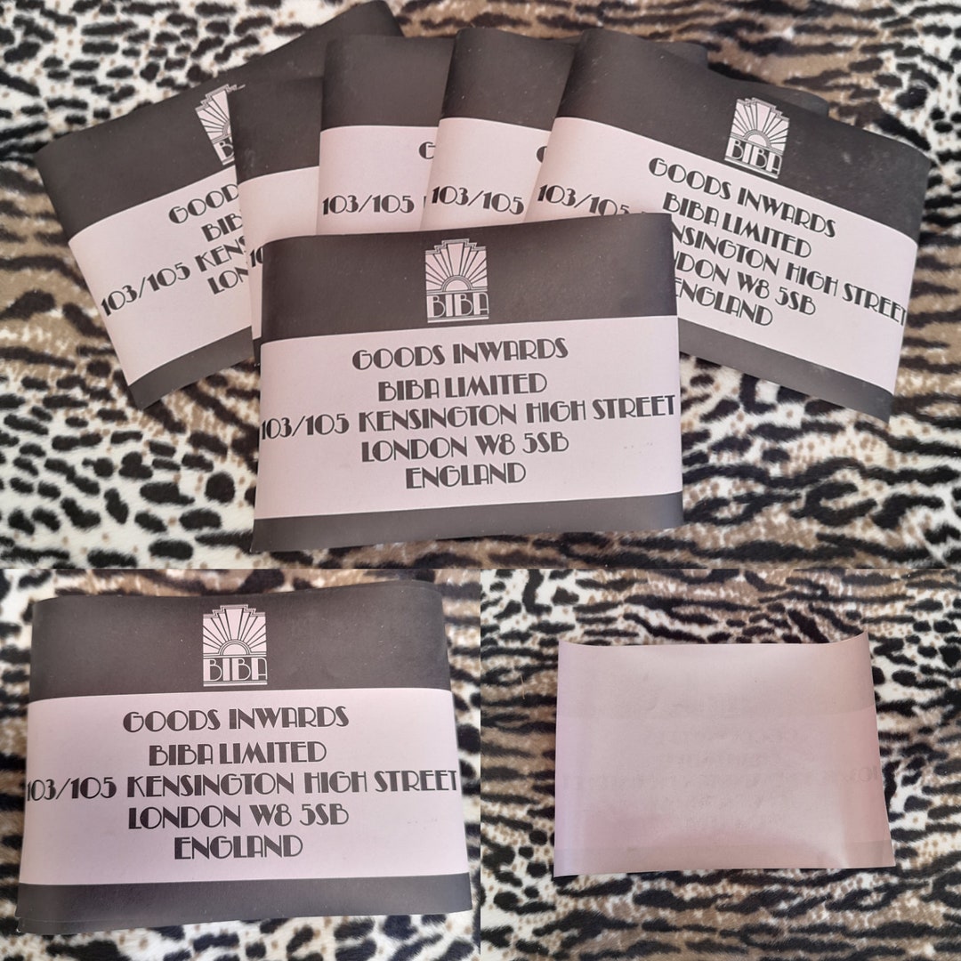 Original 1970s Biba Inbound Label Stickers - Good Condition - Only 10 ...