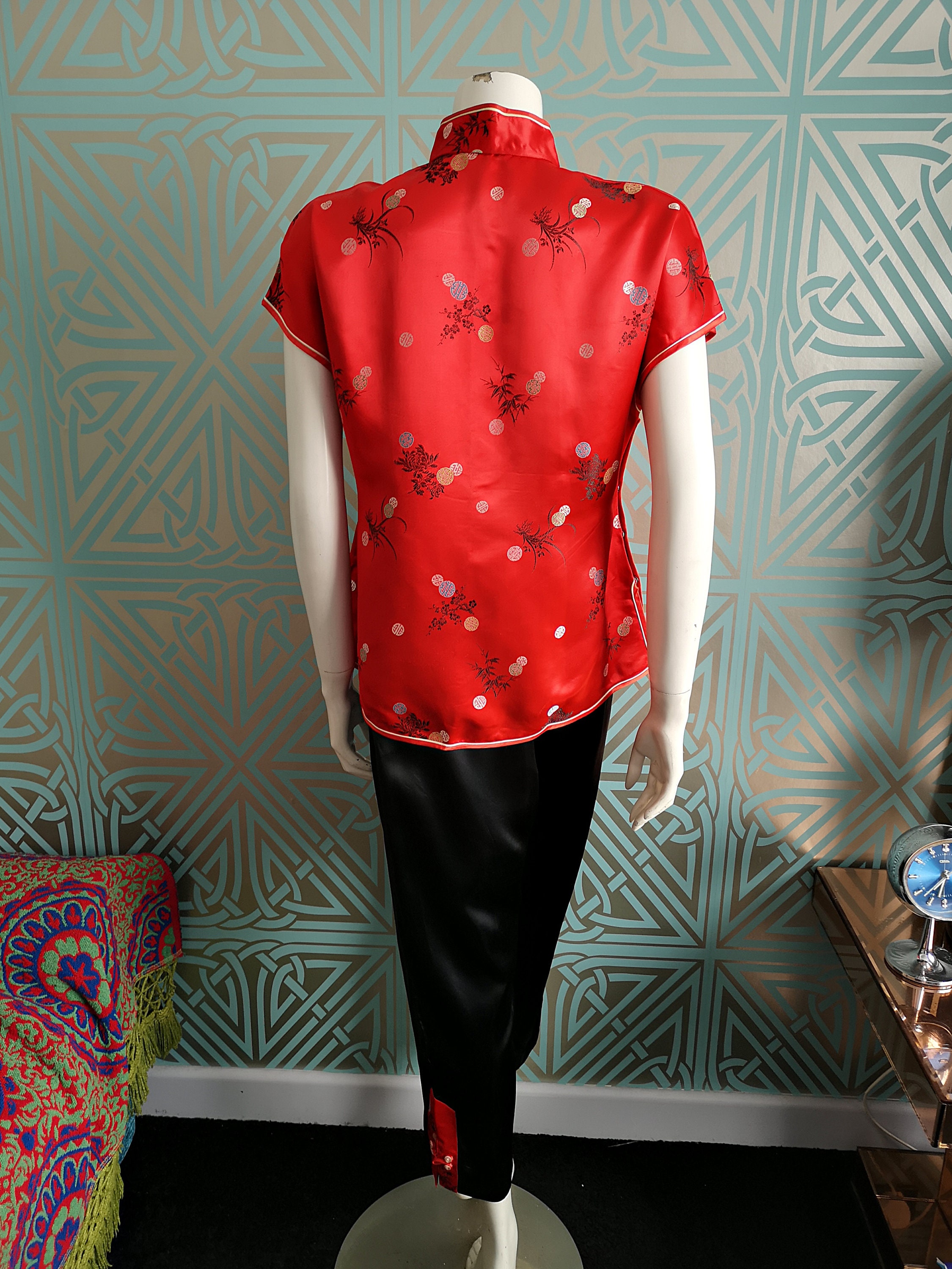 SALE - Original 1960's Chinese Satin Pant Suit Set - Good Condition ...