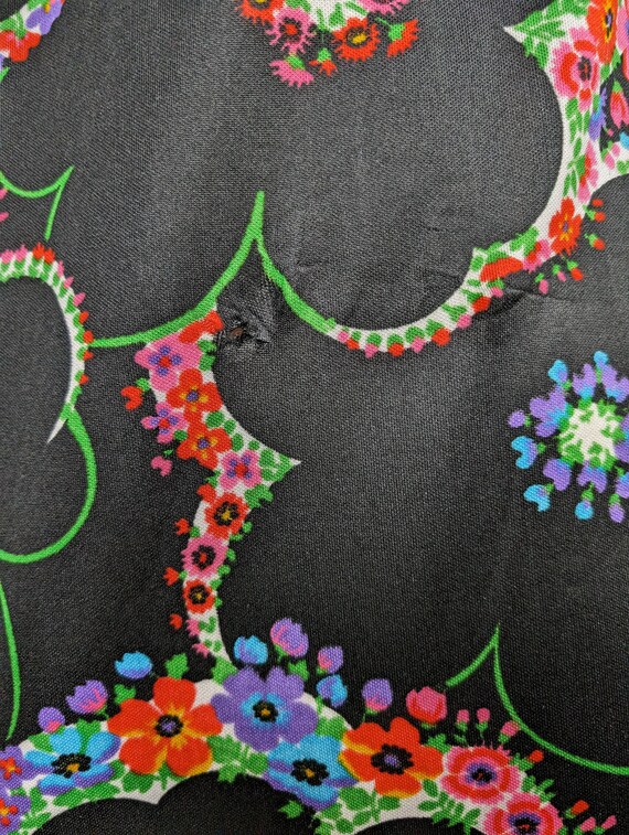 Original 1970's Diolen Loft Neon Floral Dress - Good … - Gem
