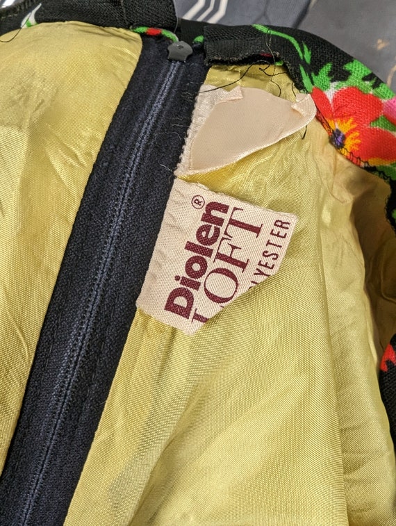 Original 1970's Diolen Loft Neon Floral Dress - Good … - Gem