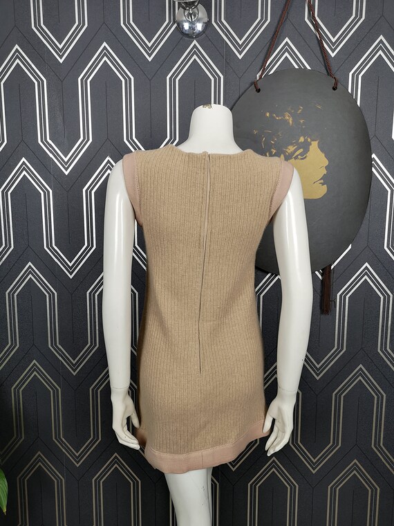 Original 1960's Ribbed Knit Micro Mini Dress Possibly… - Gem