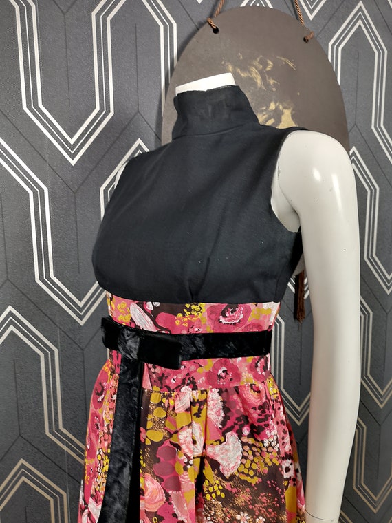 Original 1970's Laura Craig Large Floral Print Maxi D… - Gem