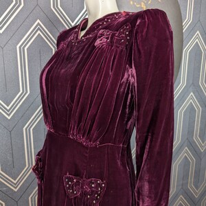 Original 1920's Raspberry Velvet Sequin Dress Fair Condition Only 95 ...