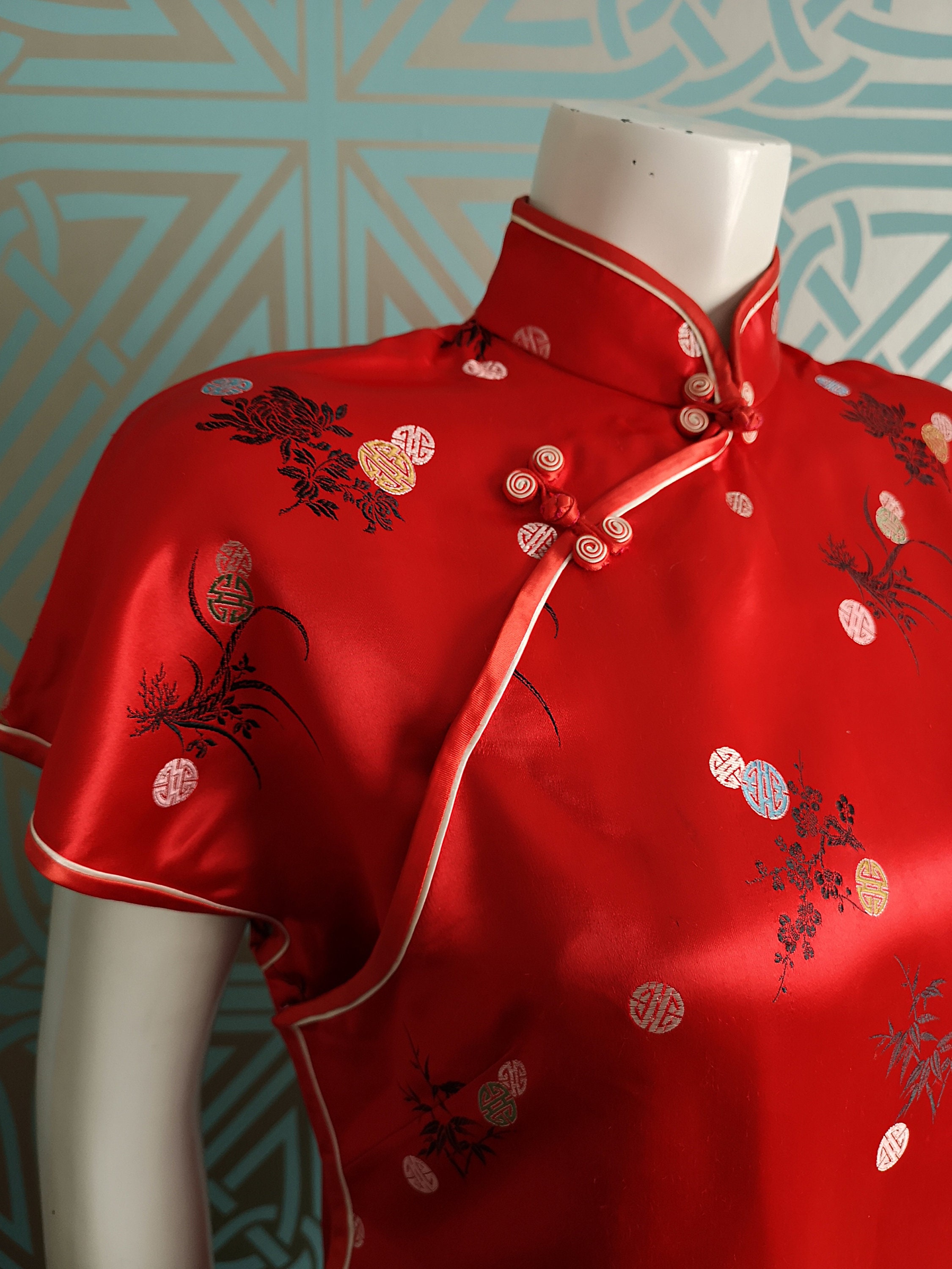 SALE - Original 1960's Chinese Satin Pant Suit Set - Good Condition ...