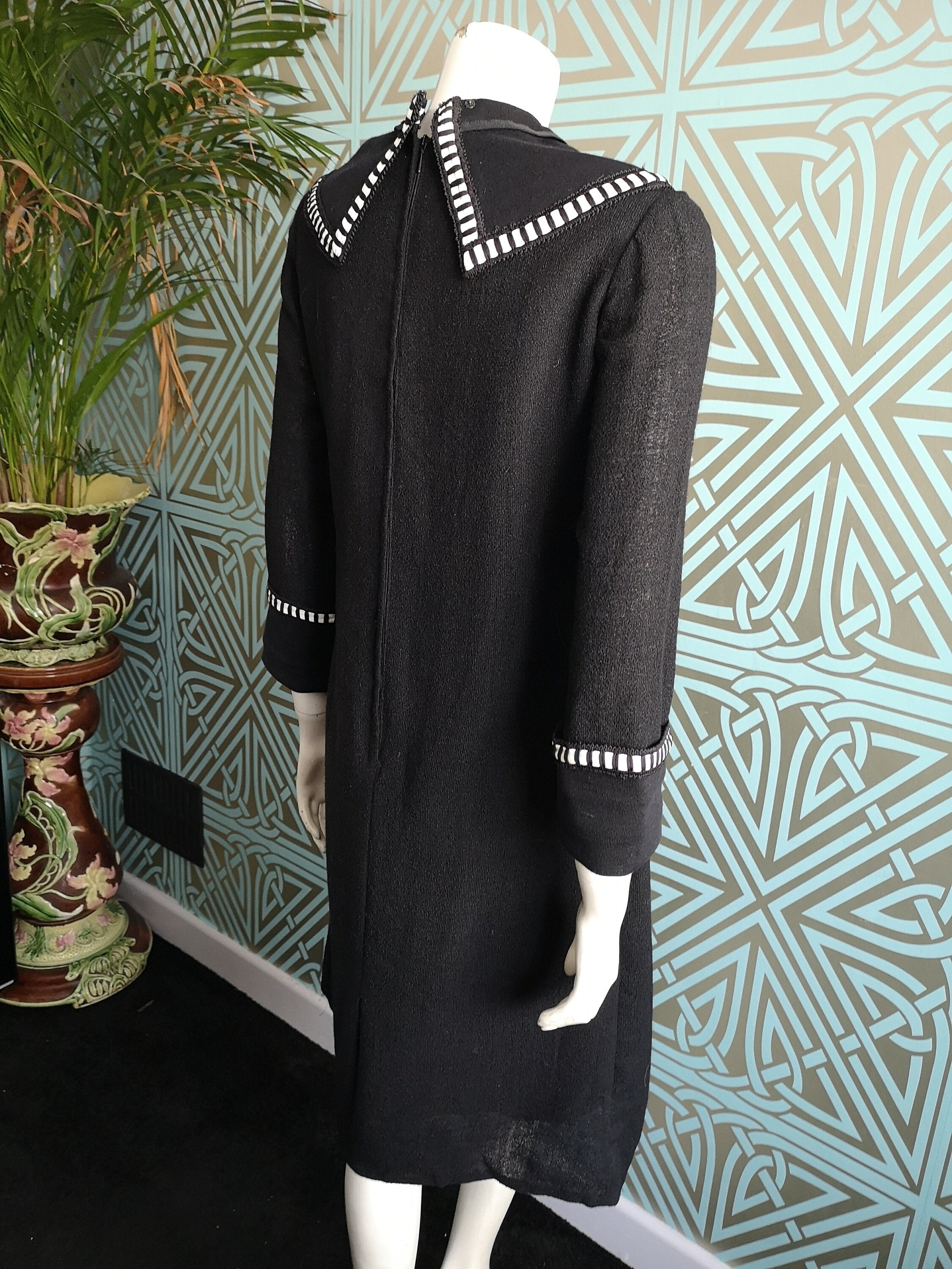 SALE - Original 1960's Mary Quant Style Monochrome Midi Dress - Good ...