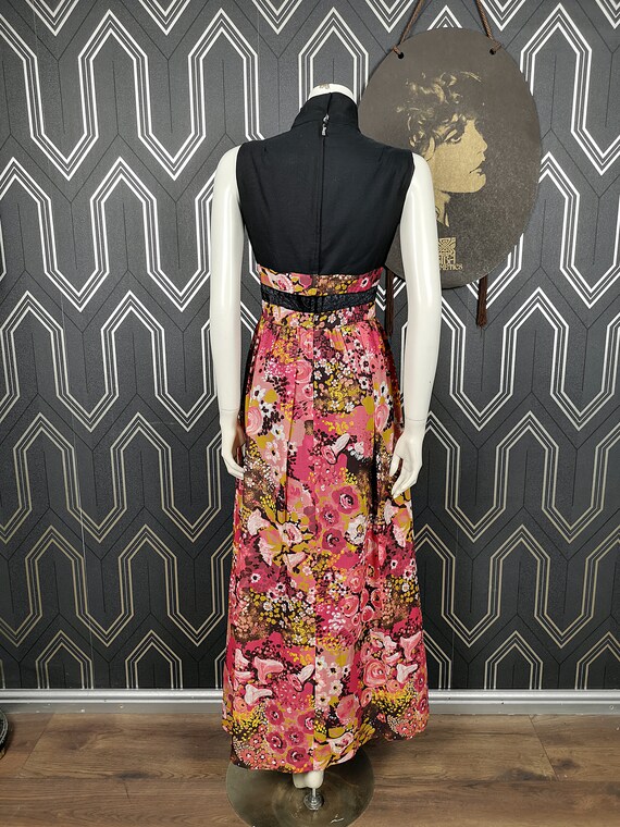 Original 1970's Laura Craig Large Floral Print Maxi D… - Gem