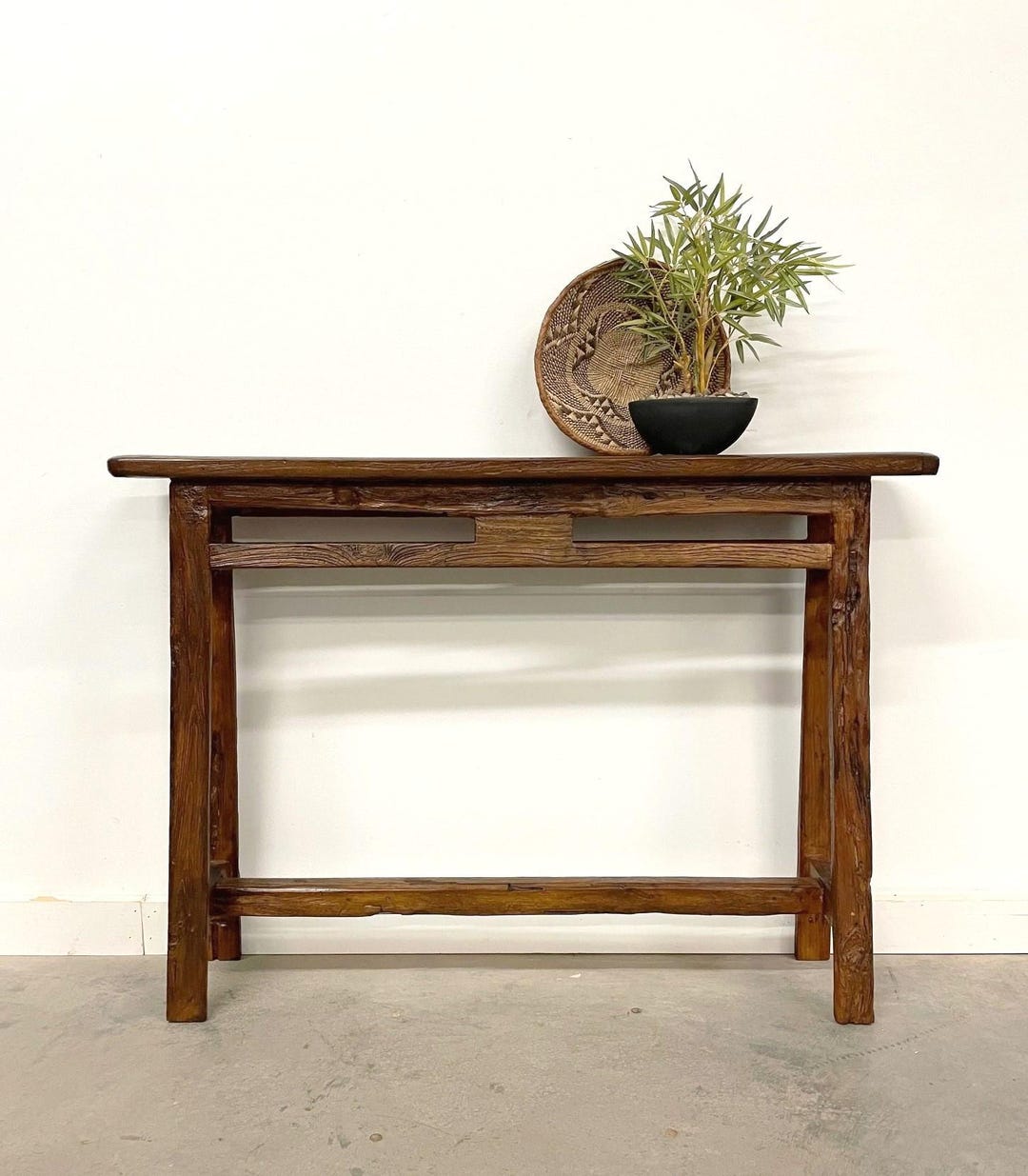 Rustic Reclaimed Teak Console Table Slim Entryway Hall Narrow Thin - Etsy